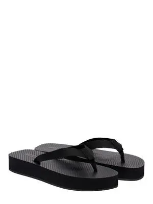 THE ROW Dune Platform Thong Sandals - Black