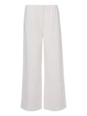 Asceno Austin Linen Wide-leg Pants - White