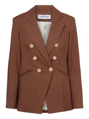 Veronica Beard Elle Dickey Linen-blend Blazer - Brown