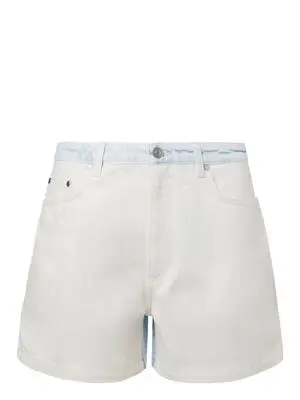 Stella McCartney Mid-rise Denim Shorts - White