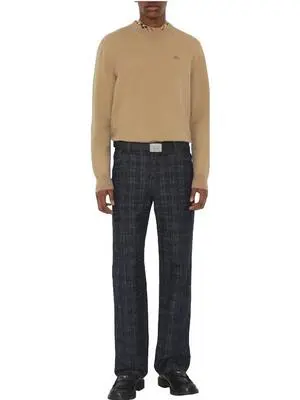 Burberry Cashmere Blend Jersey Sweater - Flax Beige