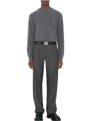 Burberry Cashmere Blend Jersey Sweater - Grey