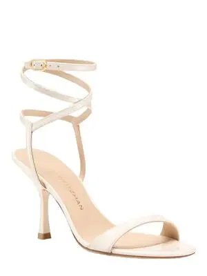 STUART WEITZMAN Nudist Wrap 85 Sandal - Cream