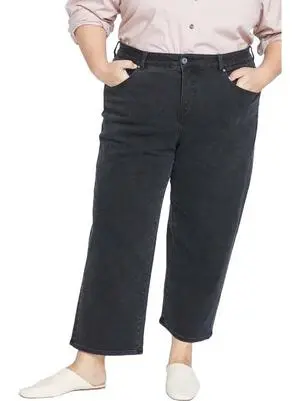 Universal Standard Crop Boyfriend Jeans Broken Black