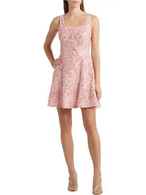 LIPSY Sequin Skater Dress - Pink