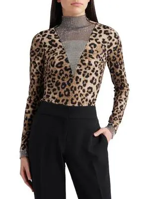 NIKKI LUND Zoe Embellished Top - Leopard