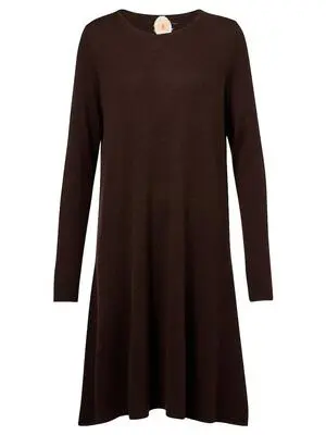 Jardin Des Orangers Wool And Cashmere Midi Dress - Brown
