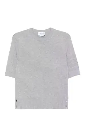 Thom Browne 4-bar Pointelle T-shirt - Grey