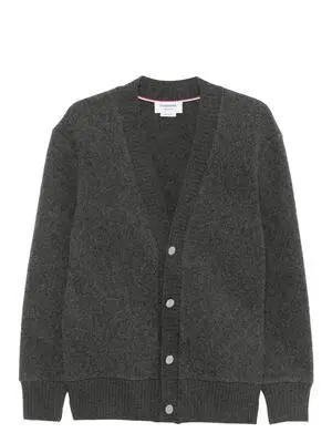 Thom Browne V-neck Wool Cardigan - Grey