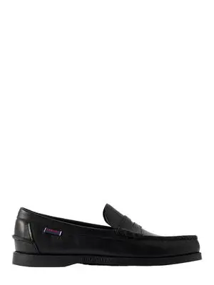 SEBAGO Dolphin Waxed-leather Penny Loafers - Black
