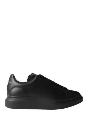 Alexander McQueen Exaggerated-sole Leather Sneakers - Black