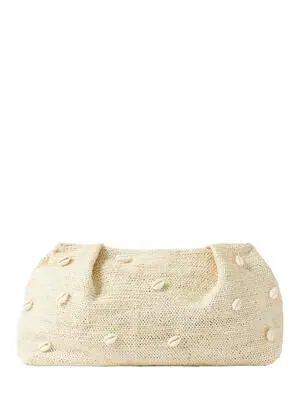 SENSI STUDIO Embellished Sisal Clutch - Neutrals