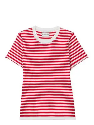 HIGH SPORT Owen Striped T-shirt - Red