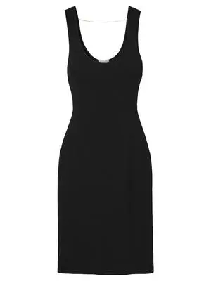 Bottega Veneta Chain-embellished Ribbed-knit Dress - Black