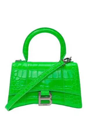 Balenciaga Xs Hourglass Top Handle - Green