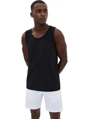 Reigning Champ Lightweight Jersey Slim Tank Top - Black