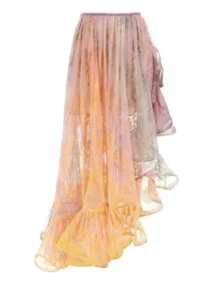 Zimmermann Billow Maxi Skirt Pink