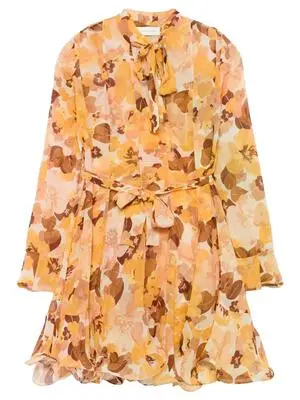 Zimmermann Balance Lantern Mini Dress - Neutrals