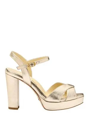 Sarah Flint Perfect Crossover Platform 100 - Gold Textured Saffiano