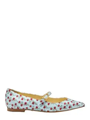 Sarah Flint SARAH FLINT Runi Mary Jane Flats Poppy Printed Silk