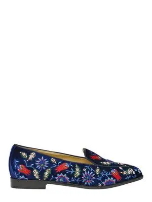 Sarah Flint Judy Loafer - Sapphire Floral Printed Silk And