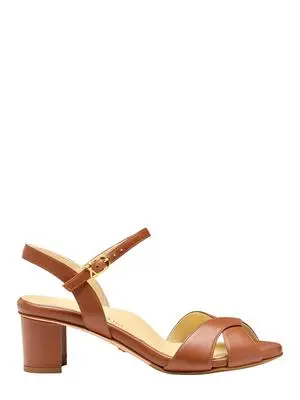 Sarah Flint Perfect Crossover Sandal 50 - Cognac Calf
