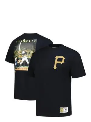 Mitchell & Ness Roberto Clemente Pittsburgh Pirates Legends Collection Vintage Logo T-shirt - Black