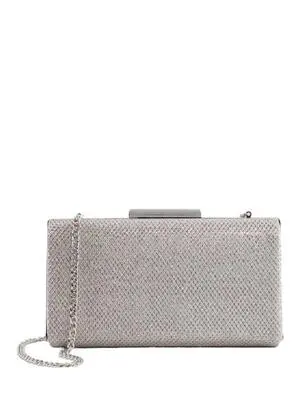 Dune London Binita Frame Clutch Silver