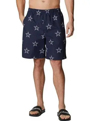 Columbia Printed Backcast Iii Shorts - Navy