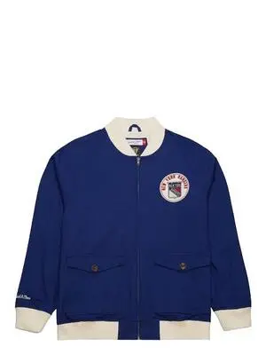 Mitchell & Ness New York Rangers Vintage Coaches Cotton Twill Full-zip Jacket - Blue