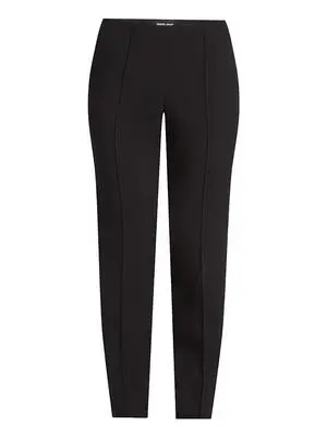 Giorgio Armani Pintuck Slim-leg Cady Trousers - Solid Black