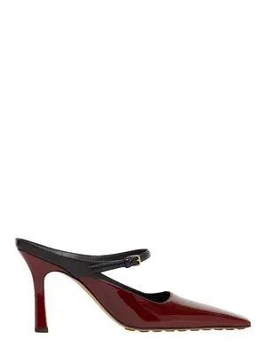 Bottega Veneta Patent Leather Mary Jane Pumps Cacao/black