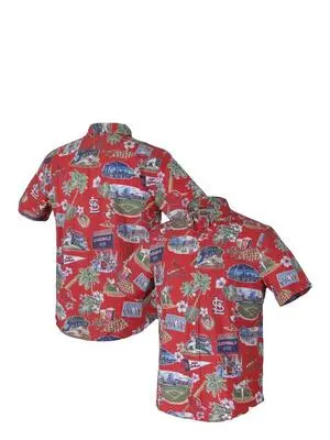 Reyn Spooner St. Louis Cardinals Scenic Tri-blend Performance Button-up Top - Red