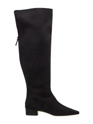Manolo Blahnik Gore Suede Knee Boots - Black