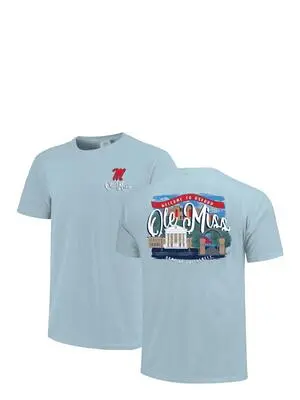 IMAGE ONE Ole Miss Rebels Campus Scene T-shirt - Blue