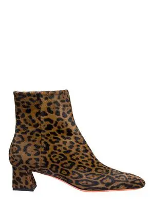 Santoni Marta Block Heel Booties - Light Brown