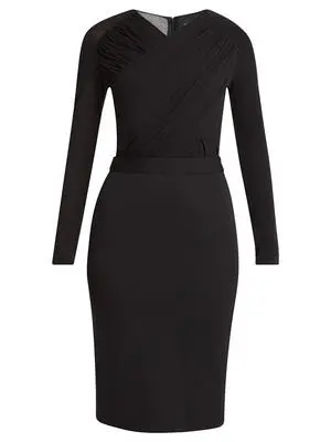 Giorgio Armani Ruched Jersey Midi Dress - Black