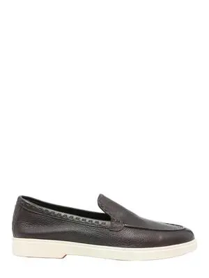 Santoni Leather Loafers - Brown