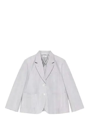 Thom Browne Striped Cropped Blazer - Grey