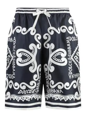 Dolce & Gabbana Printed Bermuda Shorts - Blue