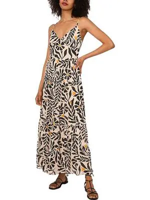 1.State Printed Maxi Dress - Sunflower