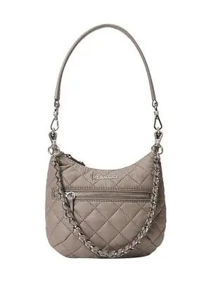 Mz Wallace Mini Crosby Top Handle Bag Morning Dove/silver