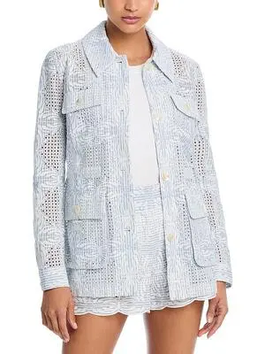 Veronica Beard Kiki Jacket - Blue/white