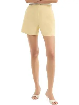 Veronica Beard Brit Linen-blend Shorts - Chamomile