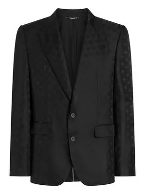 Dolce & Gabbana Sicilia Light Single-breasted Silk Twill Jacket - Black