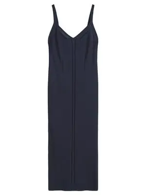 Cos Knitted Midi Slip Dress Navy