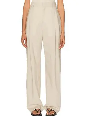 Wardrobe.NYC Mid Rise Trouser - Sand