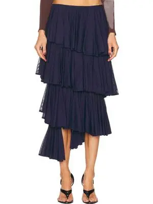 Alaïa Ruffle Skirt - Minuit
