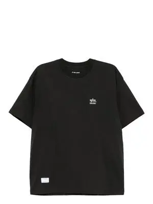 Izzue Logo-embroidered T-shirt - Black