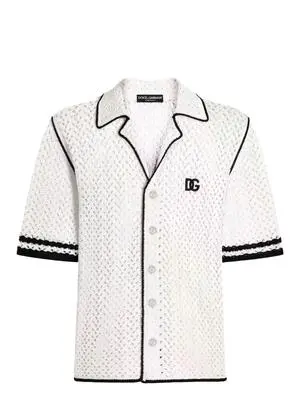 Dolce & Gabbana Knitted Short-sleeve Shirt - White